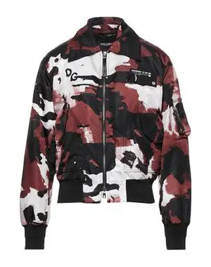 Dolce & Gabbana Camouflage Print Bomber Jacket - Brown