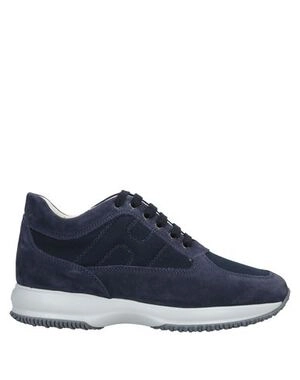 Hogan Soft Leather And Textile Sneakers - Blue