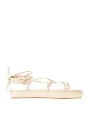ILIO SMERALDO Leather Thong Sandals White
