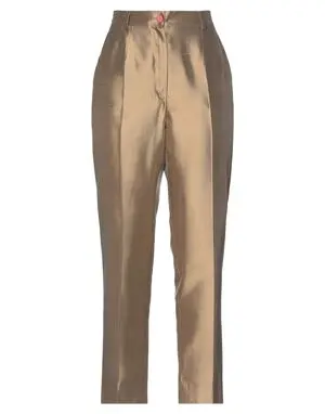 Dolce & Gabbana Tapered Shantung Pants Camel
