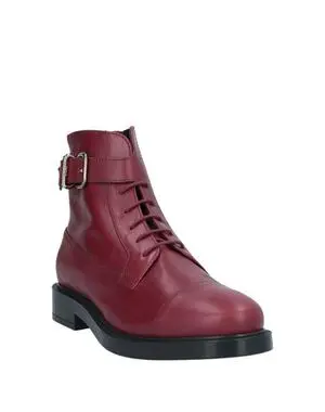 TOD'S Leather Ankle Boots - Garnet