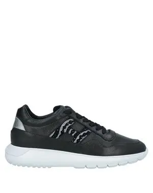 Hogan Low-top Sneakers In Leather - Black