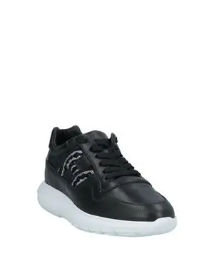 Hogan Low-top Sneakers In Leather - Black