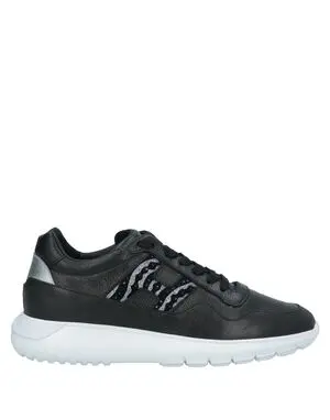 Hogan Low-top Sneakers In Leather - Black