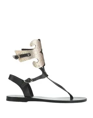 ANCIENT GREEK SANDALS + CARAVANA Toe Strap Sandals Black