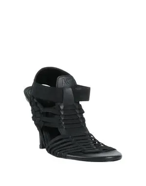 Kenzo Sandals In Leather And Textile Fibers