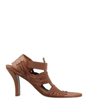 Kenzo Sandals In Leather And Textile Fibers - Tan