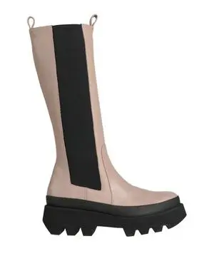 PALOMA BARCELO Two-tone Leather Boots - Sand