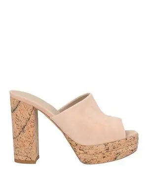 LE SILLA Leather Sandals - Beige