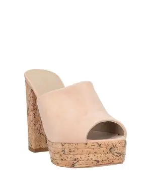 LE SILLA Leather Sandals - Beige