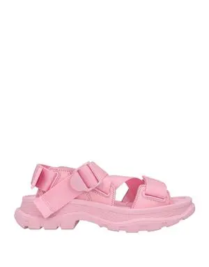 Alexander McQueen Textile Fiber And Leather Sandals - Pink