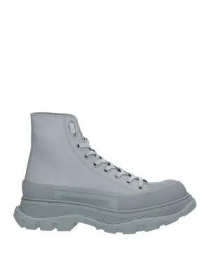 Alexander McQueen Alexander McQueen Leather Ankle Boots Grey
