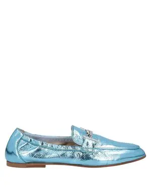 TOD'S Woman Loafers Azure Size 6 Soft Leather Azure