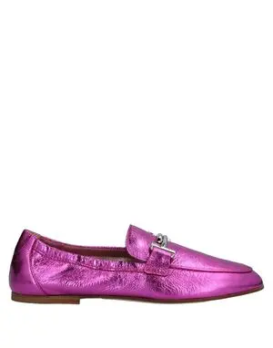 TOD'S Woman Loafers Azure Size 6 Soft Leather Fuchsia