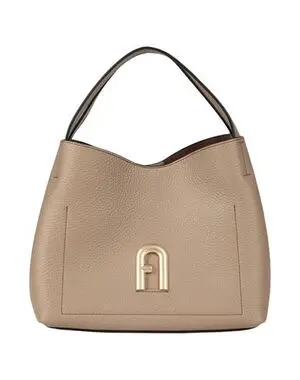 Furla Primula S Hobo - Vitello St. Daino New Woman Handbag Brick Red Size - Soft Leather Beige