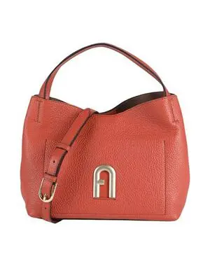 Furla Primula S Hobo - Vitello St. Daino New Woman Handbag Brick Red Size - Soft Leather Red