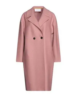 Harris Wharf London Double-breasted Virgin Wool Coat - Pink