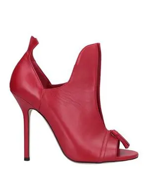 BECKI COAKLEY Leather Ankle Boots - Red