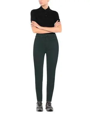 High Tapered Gabardine Pants - Green