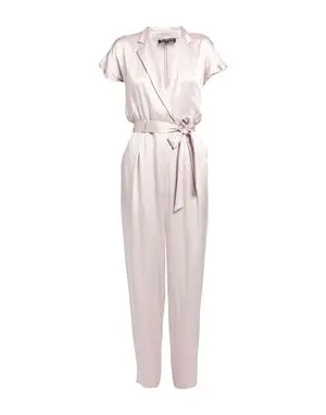 Antonelli Firenze ANTONELLI Belted Solid Jumpsuit Blush