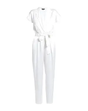 Antonelli Firenze Belted Solid Jumpsuit - White