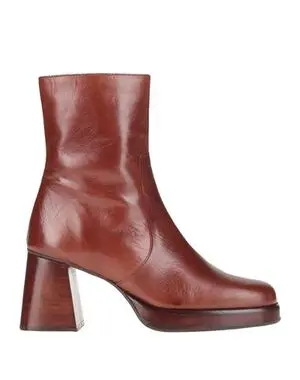 JONAK Leather Ankle Boots - Brown