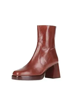 JONAK Leather Ankle Boots - Brown