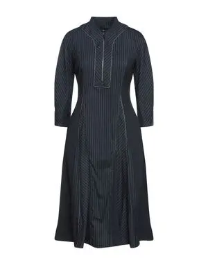 High Midi Pinstriped Dress