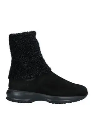 Hogan Ankle Boots In Leather And Textile Fibers