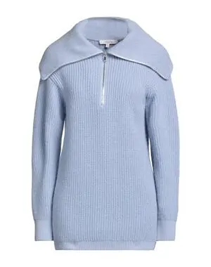 Dorothee Schumacher Knitted Half-zip Pullover - Sky Blue