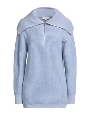 Dorothee Schumacher Knitted Half-zip Pullover - Sky Blue