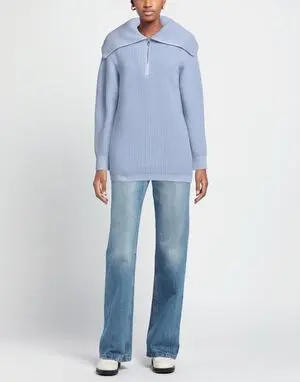 Dorothee Schumacher Knitted Half-zip Pullover - Sky Blue