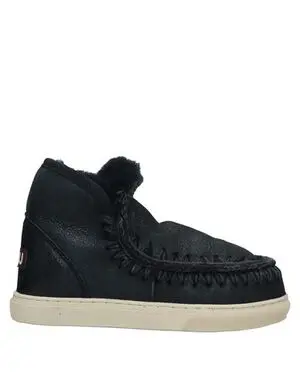 Mou Shearling Ankle Boots - Black