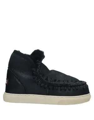 Mou Shearling Ankle Boots - Black