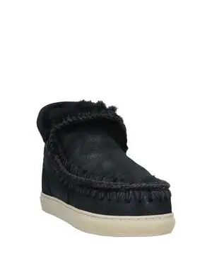 Mou Shearling Ankle Boots - Black