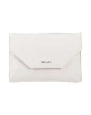 TRUSSARDI Textured Leather Clutch - Ivory