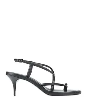 Alexander McQueen Thong Sandal Leather - Black