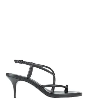 Alexander McQueen Thong Sandal Leather - Black