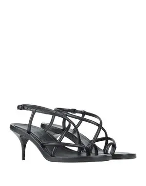 Alexander McQueen Thong Sandal Leather - Black