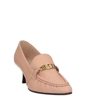 TOD'S Soft Leather Loafers With Metal Appliqués - Pink