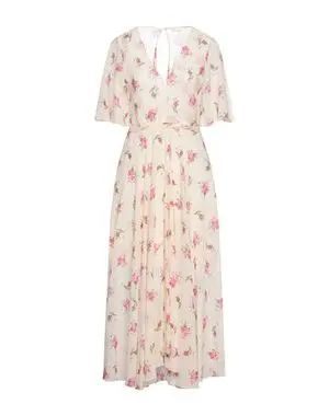 Maje Floral Print Midi Dress - White