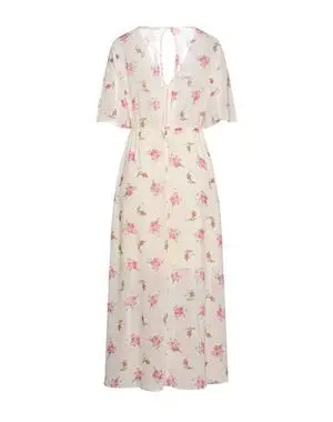 Maje Floral Print Midi Dress - White