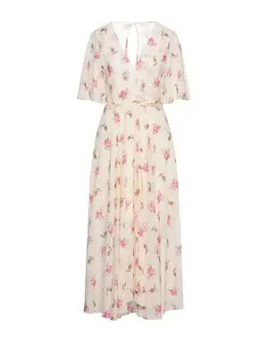 Maje Floral Print Midi Dress - White