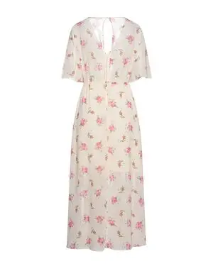 Maje Floral Print Midi Dress - White