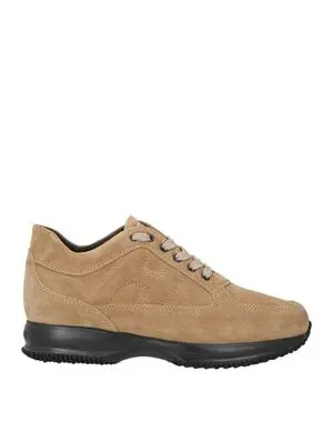 Hogan Soft Leather Sneakers - Beige