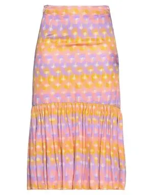 Sandro Flared Multicolor Midi Skirt