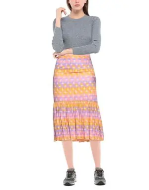 Sandro Flared Multicolor Midi Skirt