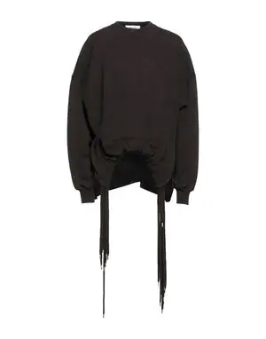 AMBUSH Cotton-blend French Terry Sweatshirt - Dark Brown