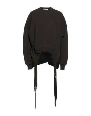 AMBUSH Cotton-blend French Terry Sweatshirt - Dark Brown