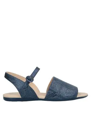 Hogan Sandals In Leather - Dark Blue